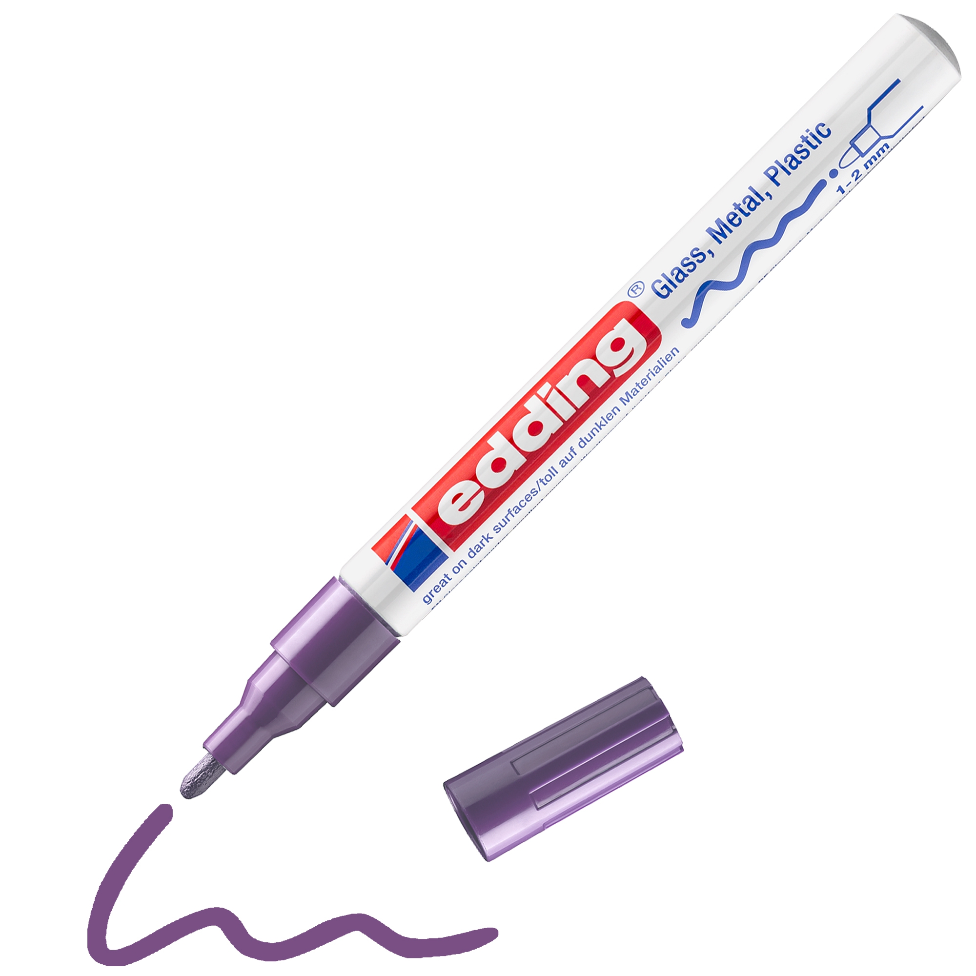edding 751 Glanzlackmarker 1-2mm violett (8) | HanseGas